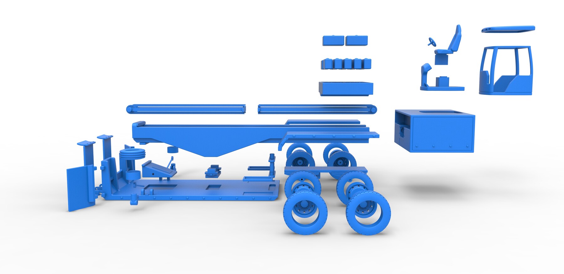 ArtStation - 3D printable Diecast tractor pulling sled Scale 1 to 25 ...