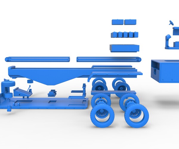 ArtStation - 3D printable Diecast tractor pulling sled Scale 1 to 25 ...