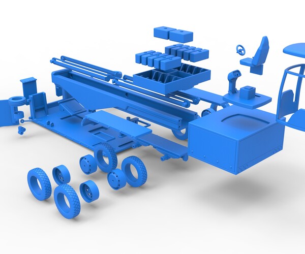 ArtStation - 3D printable Diecast tractor pulling sled Scale 1 to 25 ...