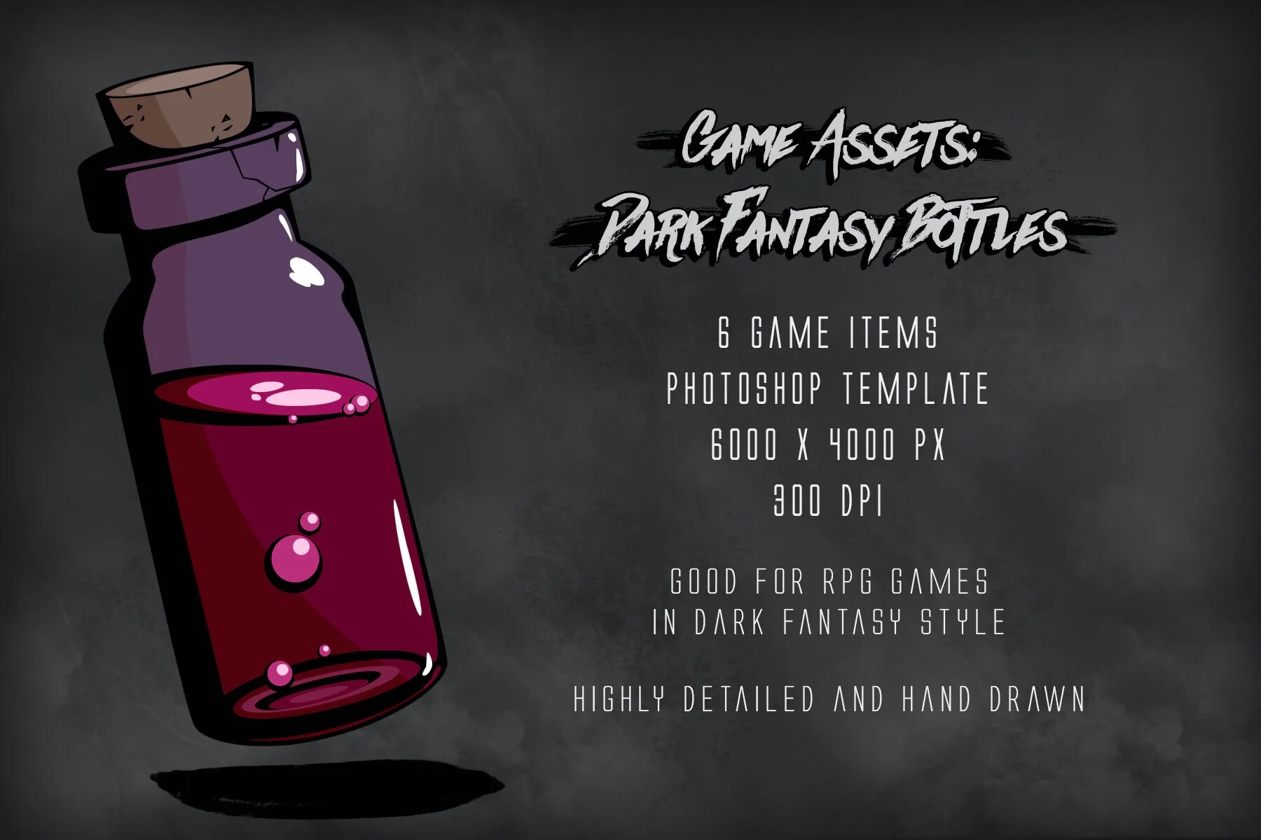 ArtStation - Game Assets: Dark Fantasy Bottles | Game Assets