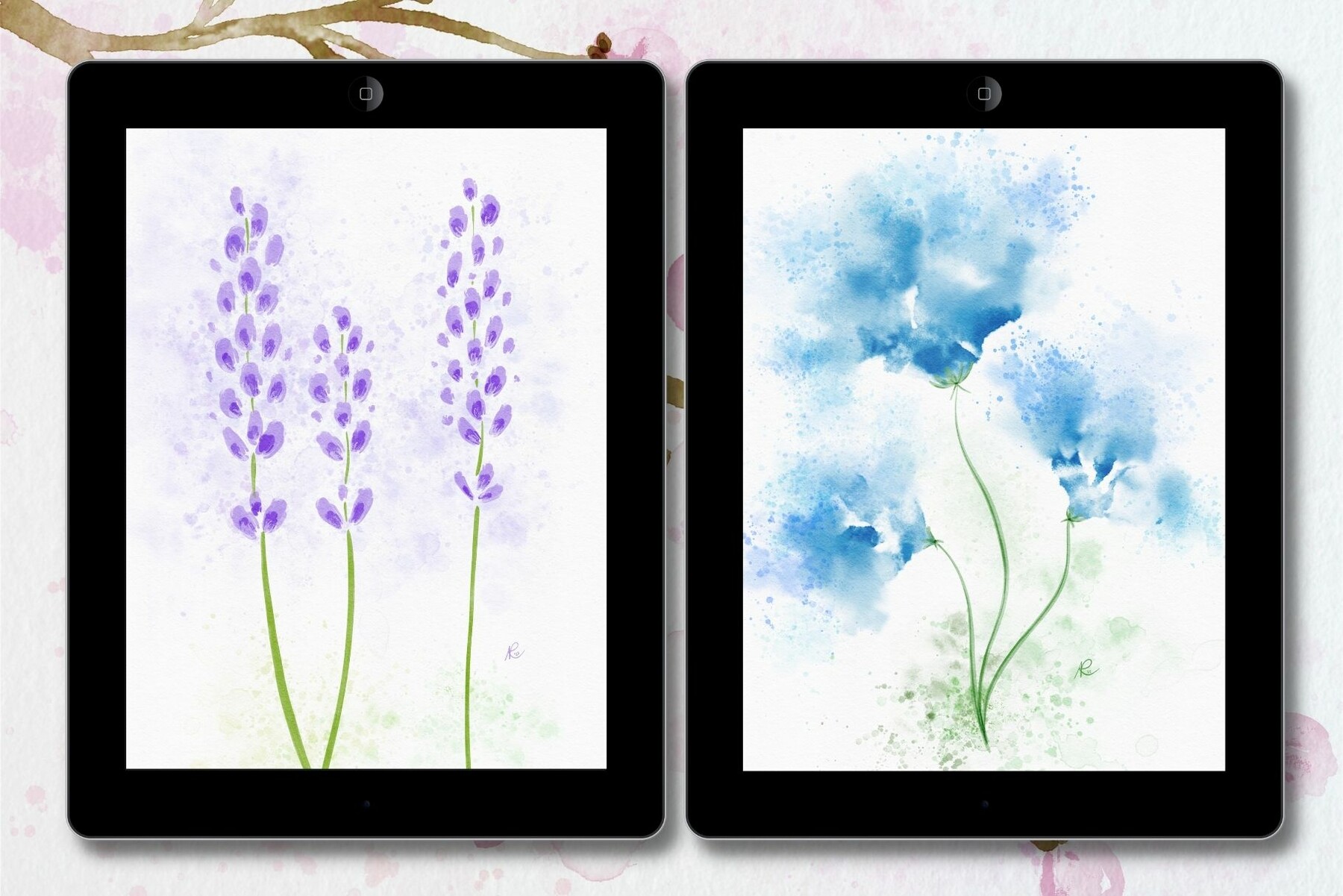 ArtStation - 100 Realistic Watercolor Procreate Brushes | Brushes