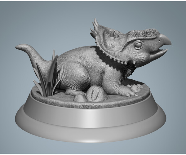 ArtStation - STL Baby Dinosaur Pachyrhinosaurus for 3D Printing | Resources