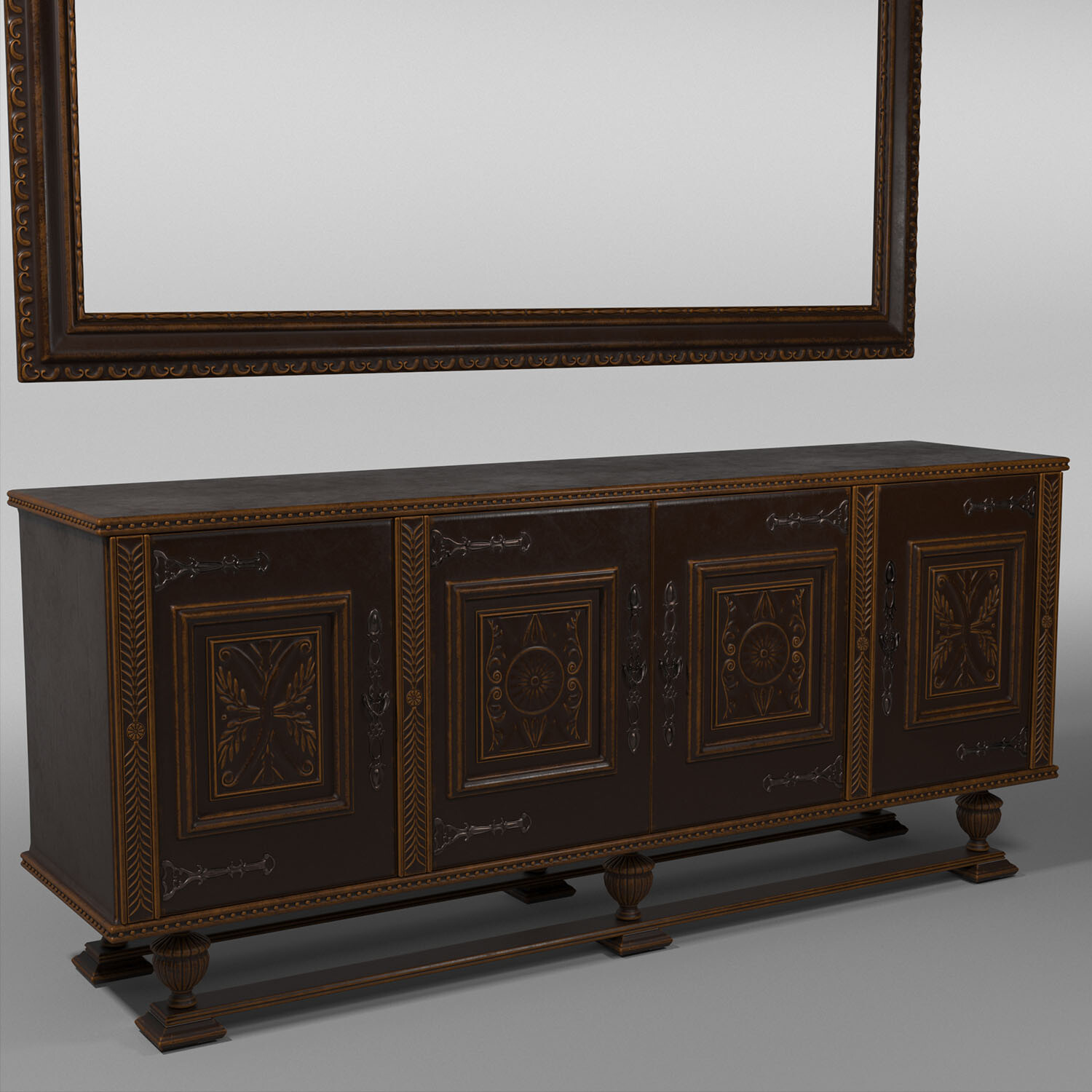 ArtStation - classic console table 3D model | Resources