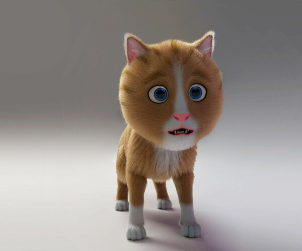 ArtStation - Cartoon Cat Rig In Maya | Game Assets
