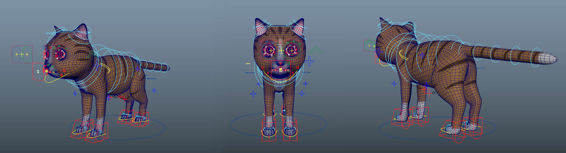 ArtStation - Cartoon Cat Rig In Maya | Game Assets