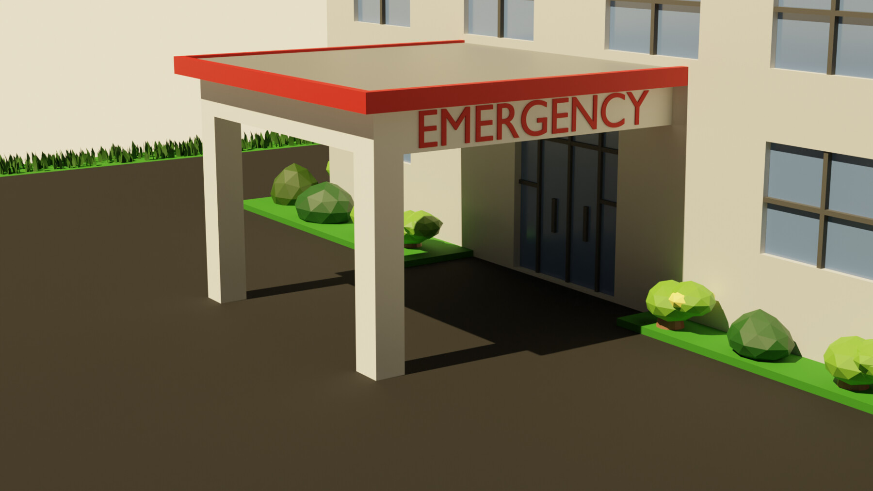 ArtStation - Hospital game ready Low-poly 3D model | Game Assets