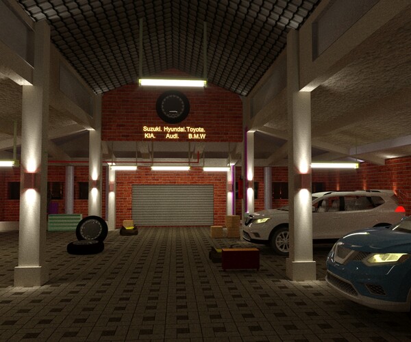 ArtStation - Game Car Garage 3D model | Game Assets