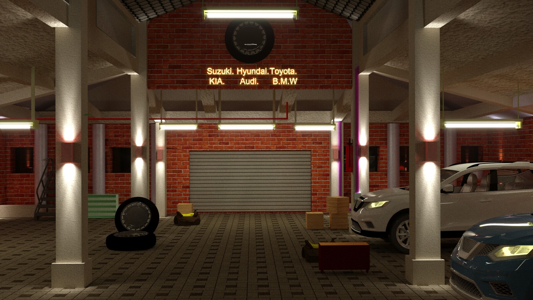 ArtStation - Game Car Garage 3D model | Game Assets