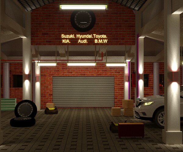 ArtStation - Game Car Garage 3D model | Game Assets