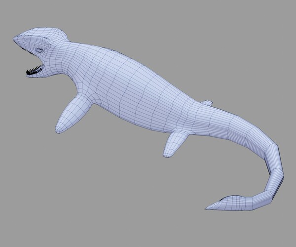ArtStation - Mosasaurus Low Poly - Rigged | Game Assets