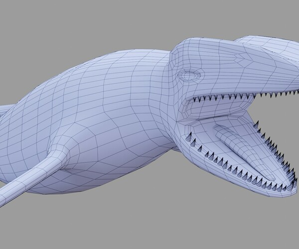ArtStation - Mosasaurus Low Poly - Rigged | Game Assets