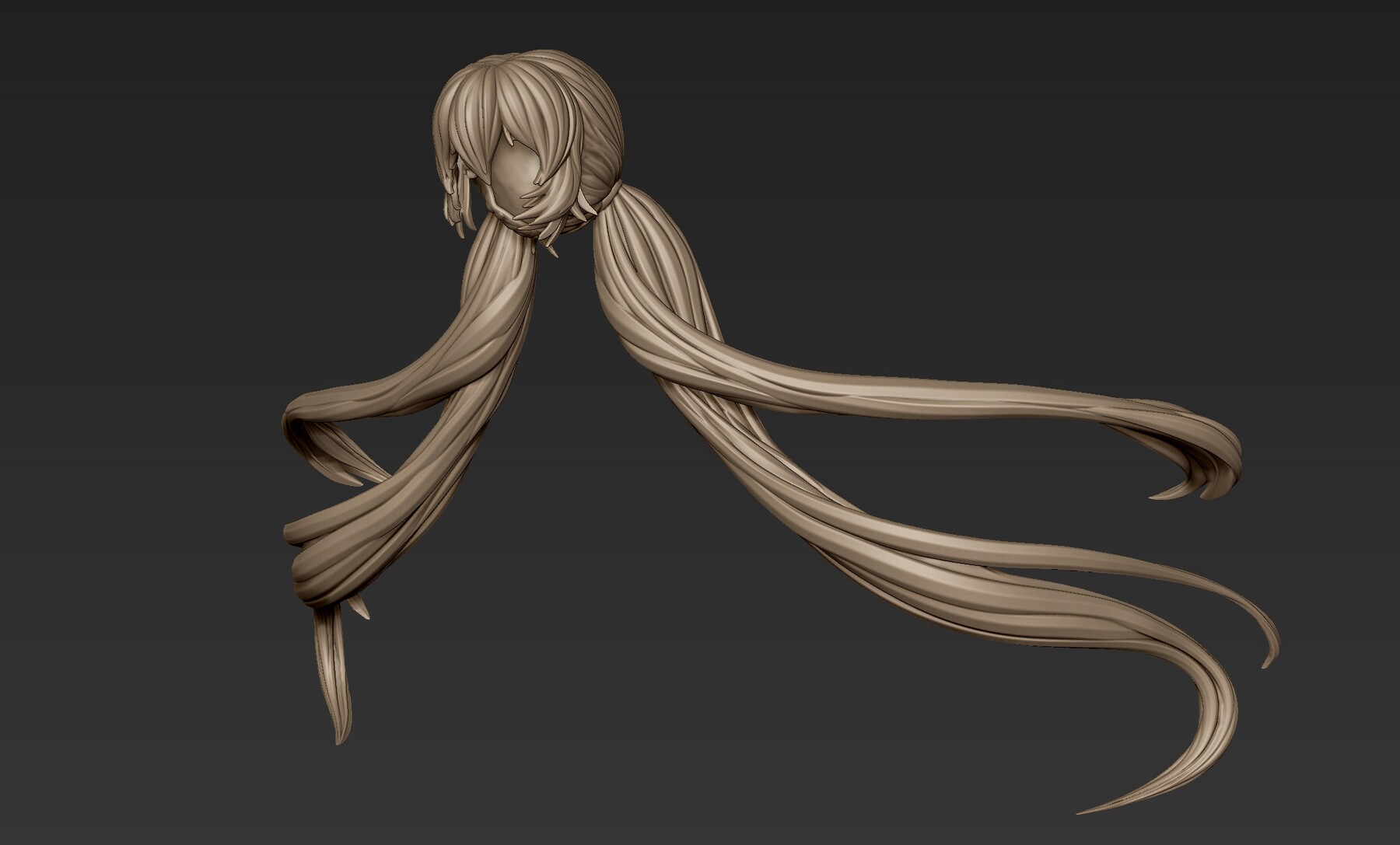 ArtStation - 3d Printable Stylized Hair 10 | Resources