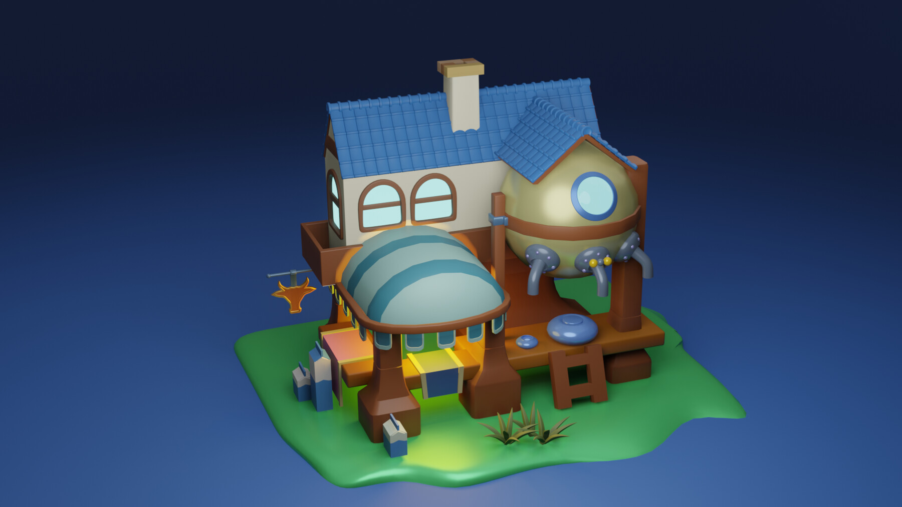 ArtStation - fantasy building collection cartoon | Game Assets
