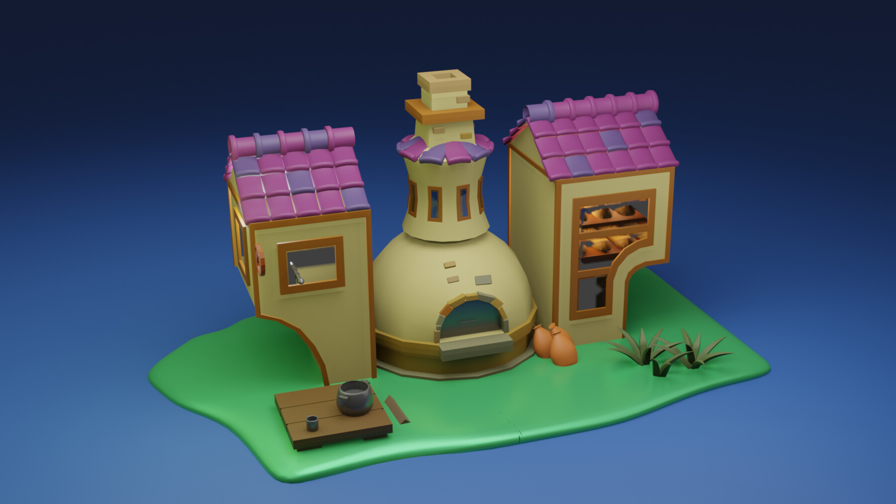 ArtStation - fantasy building collection cartoon | Game Assets