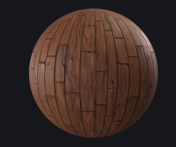 ArtStation - Hand Painted Stylized Tiled Wood Material | Game Assets
