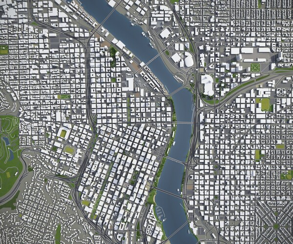ArtStation - Portland - 3D city model | Resources