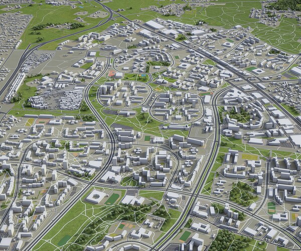 ArtStation - Vilnius - 3D city model | Resources