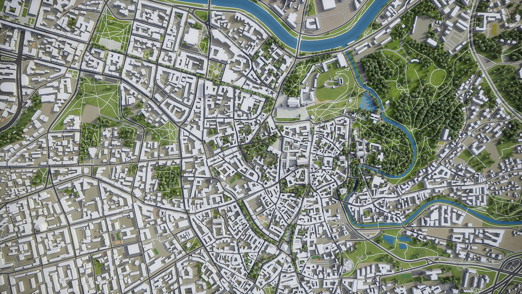 ArtStation - Vilnius - 3D city model | Resources