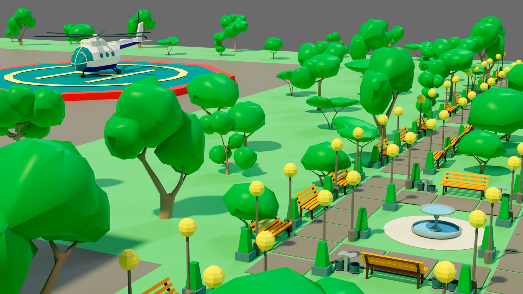 ArtStation - Low poly airport | Game Assets