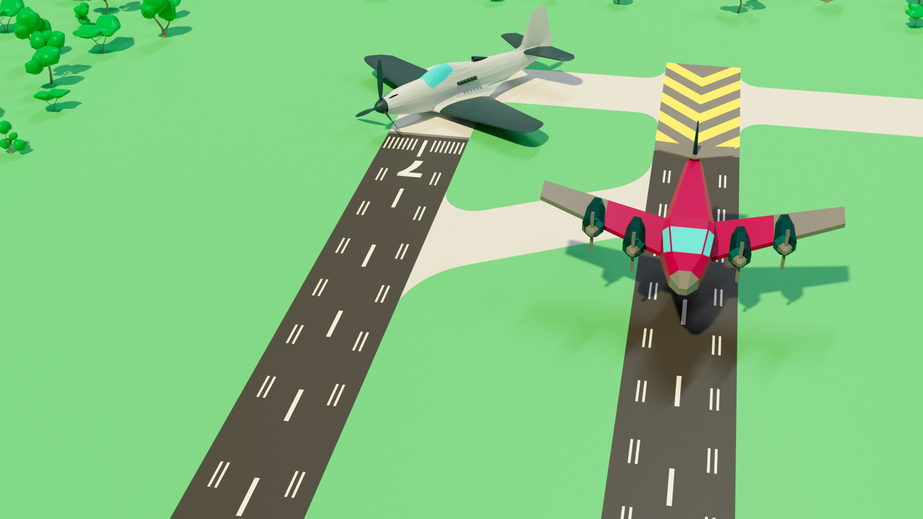 ArtStation - Low poly airport | Game Assets