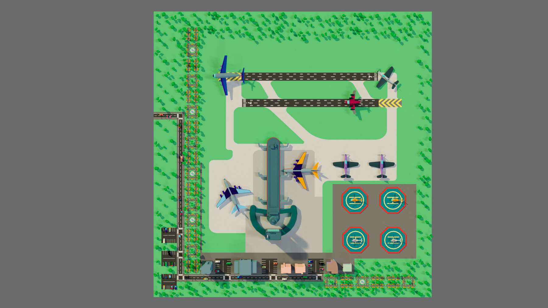 ArtStation - Low poly airport | Game Assets