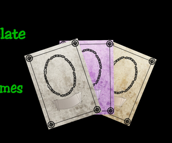 ArtStation - Fantasy 2D Card Templates | Game Assets
