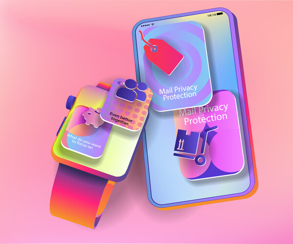 ArtStation - Cartoon graphic interface on the screen of a mobile phone ...