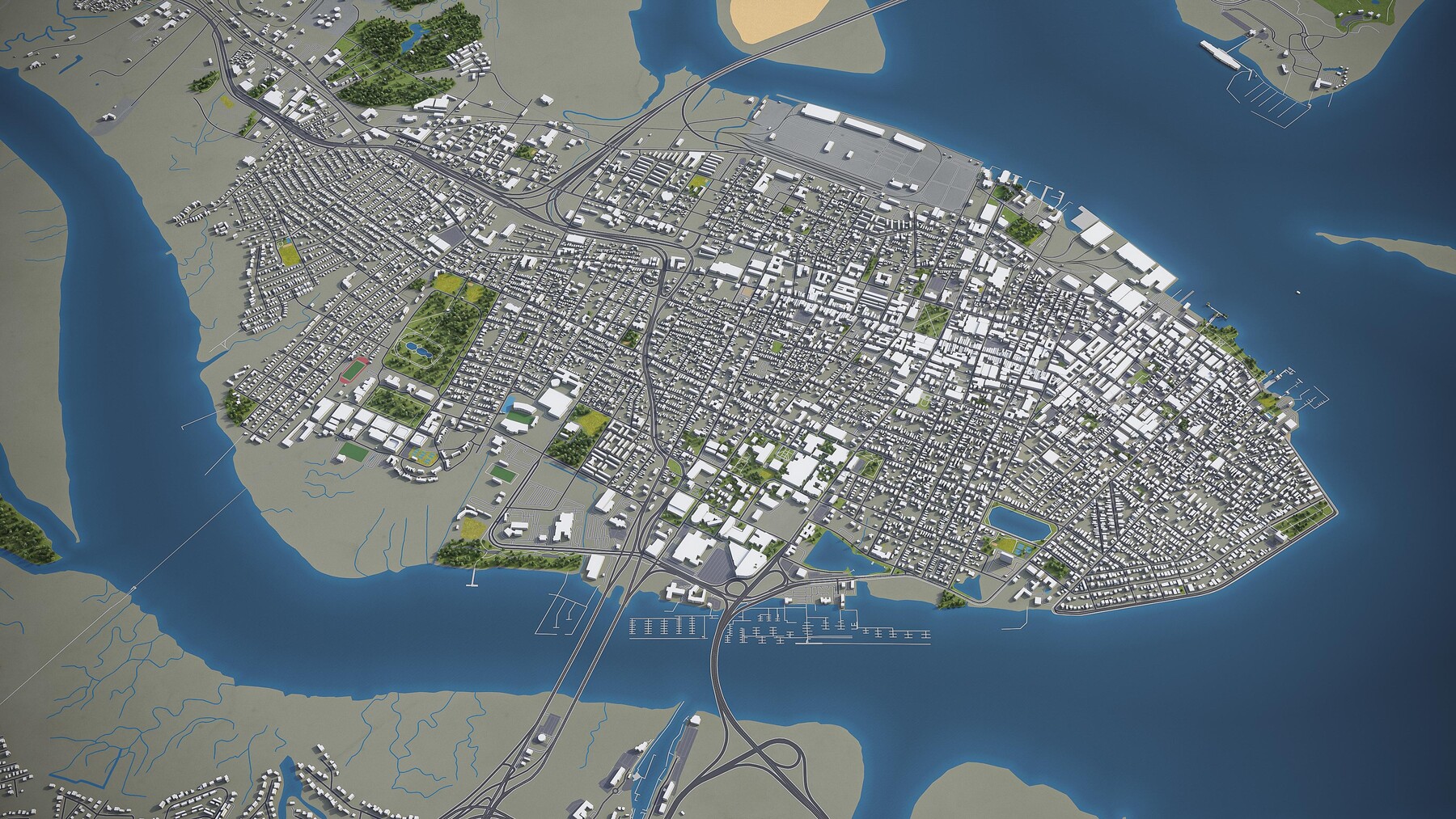 ArtStation - Charleston - South Carolina - 3D city model | Resources