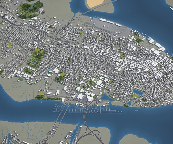 ArtStation - Charleston - South Carolina - 3D city model | Resources