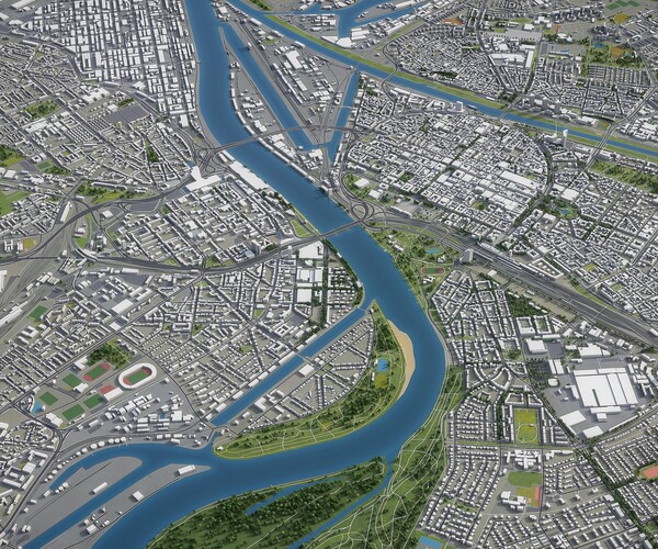 ArtStation - Mannheim - 3D city model | Resources