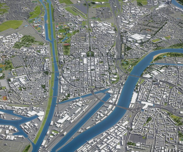 ArtStation - Mannheim - 3D city model | Resources