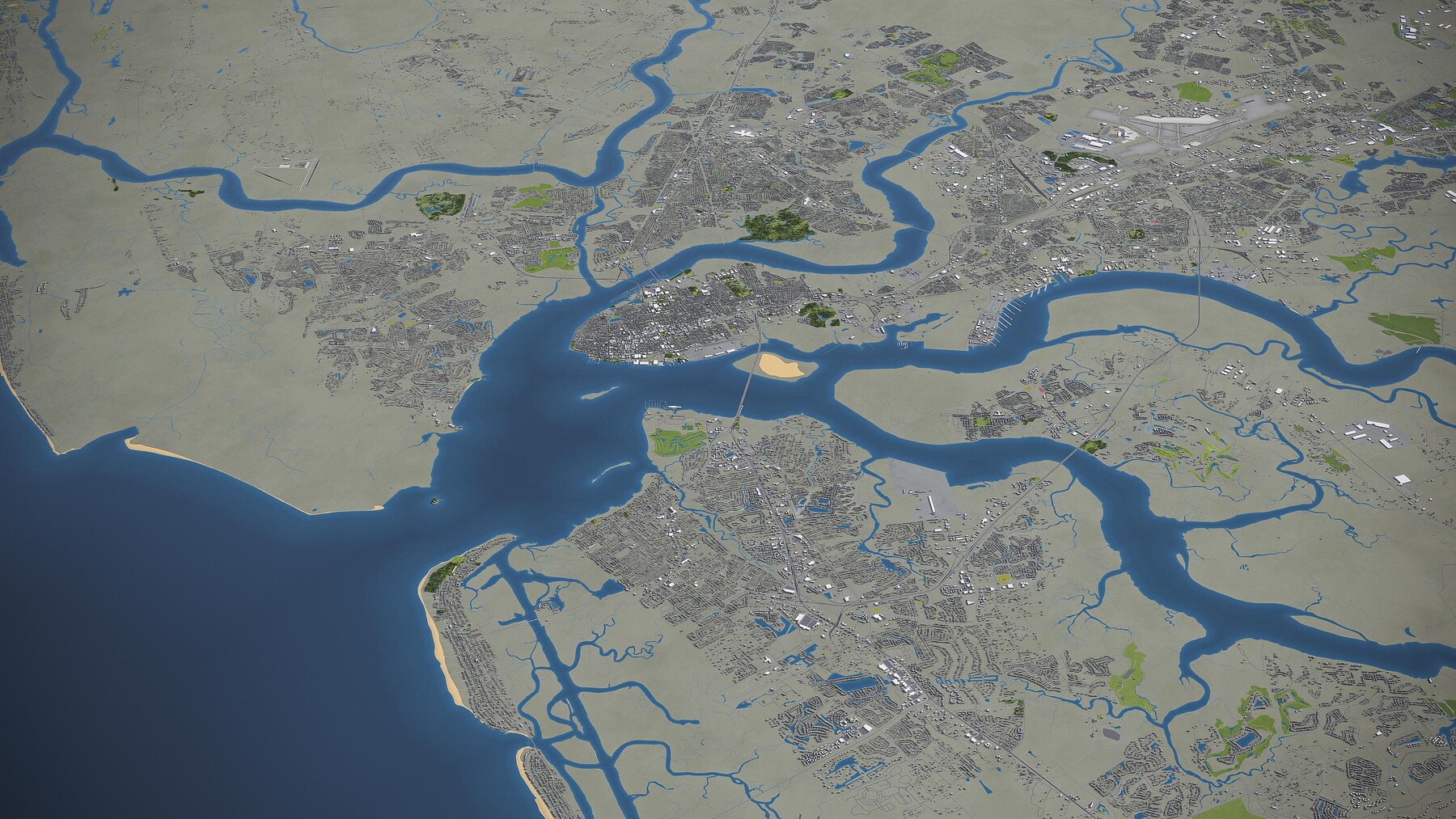 ArtStation - Charleston - South Carolina - 3D city model | Resources