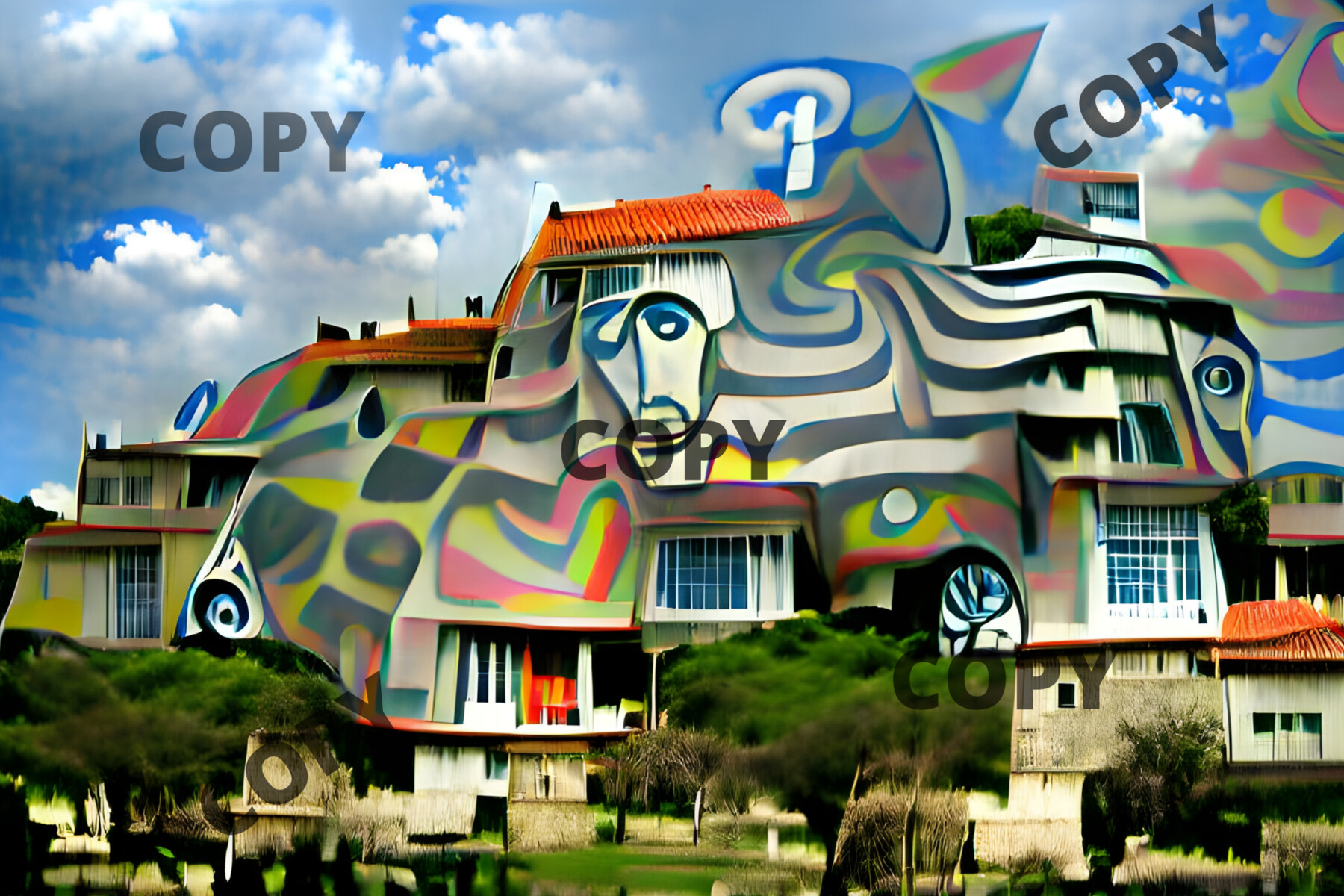 ArtStation - Psychedelic houses | Artworks