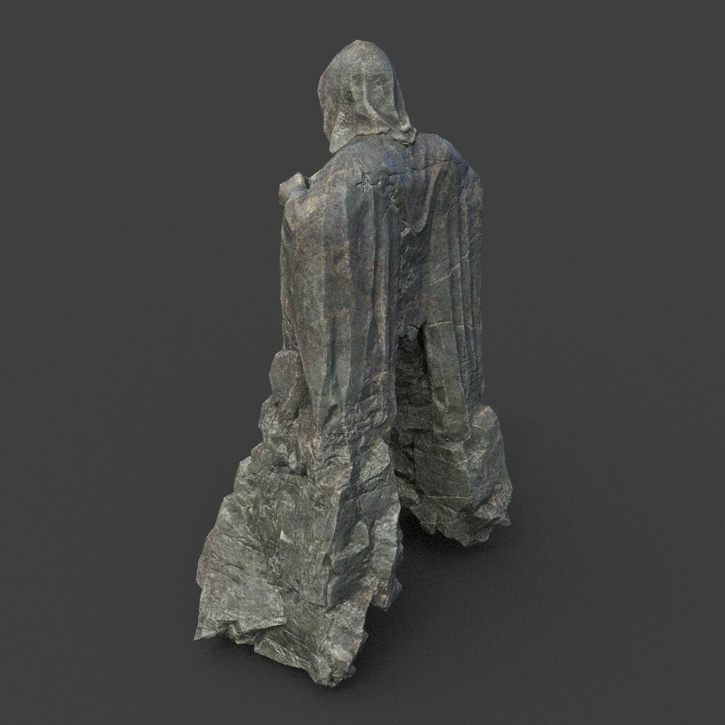 ArtStation - Low poly Giant Gate Cliff Statue 220607 | Game Assets