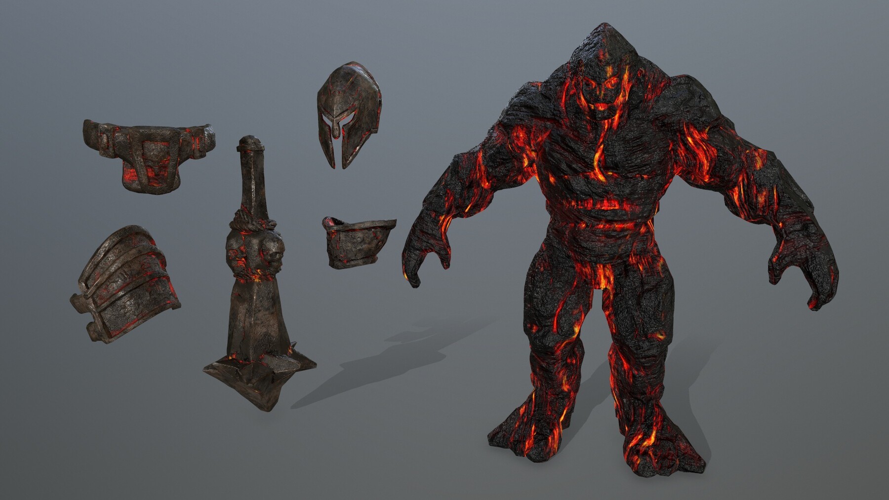 ArtStation - lava monster | Game Assets