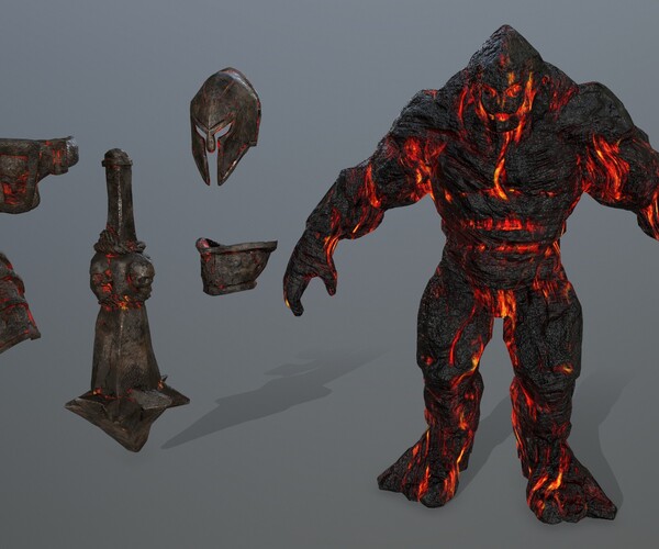 ArtStation - lava monster | Game Assets