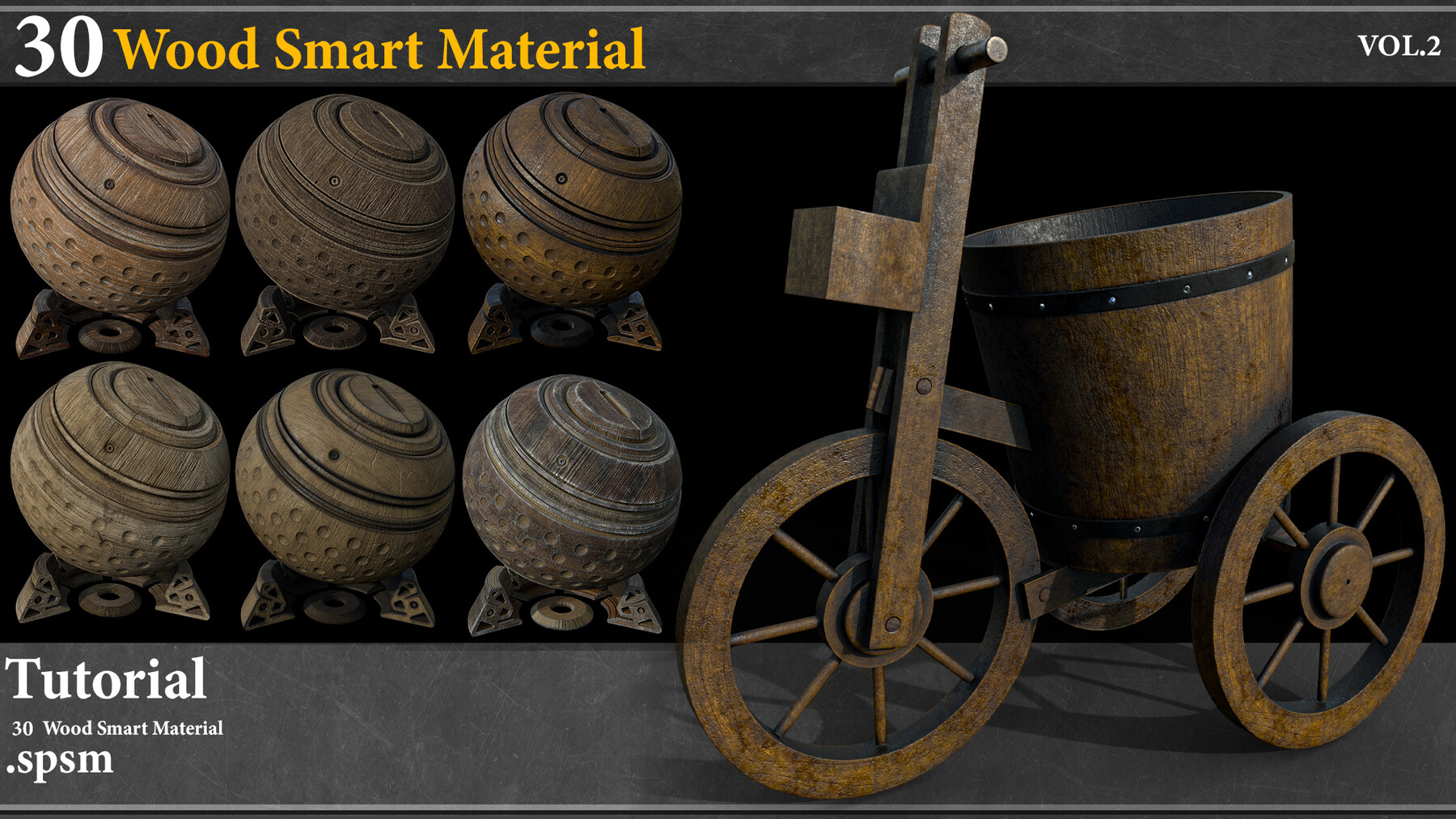 ArtStation - 30 Wood Smart Material Vol.2 + tutorial +2 free samples ...