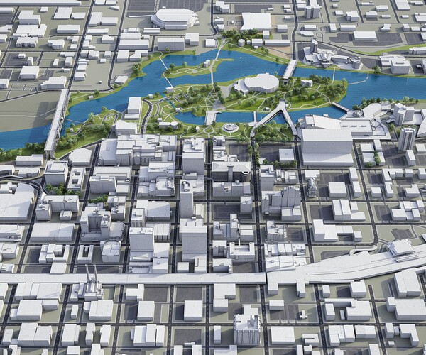 ArtStation - Spokane - 3D city model | Resources