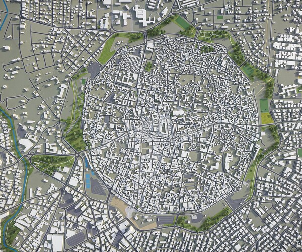 ArtStation - Nicosia - 3D city model | Resources