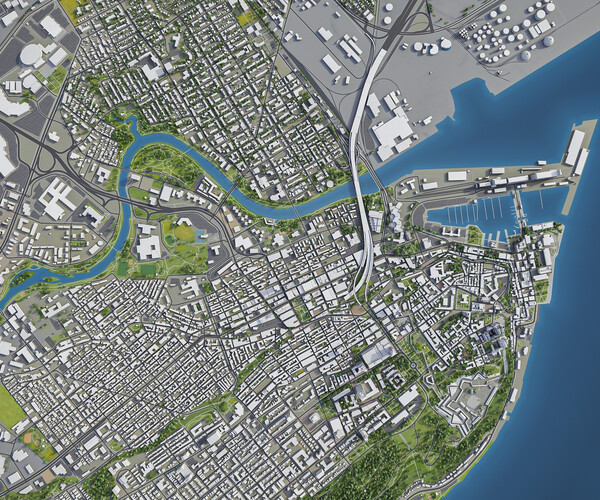 ArtStation - Quebec - 3D city model | Resources