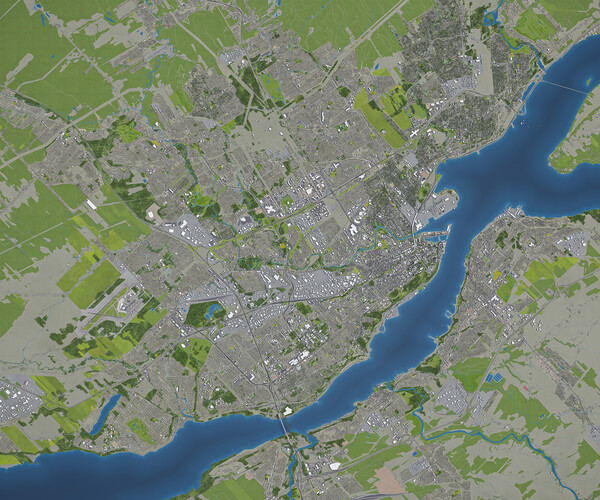 ArtStation - Quebec - 3D city model | Resources