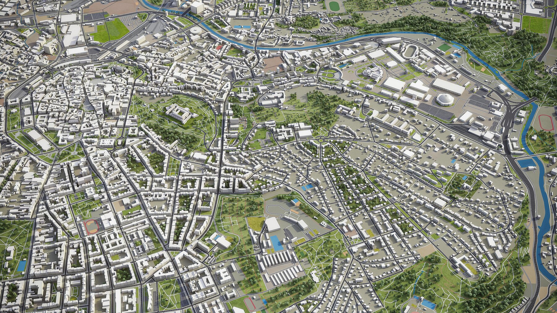 ArtStation - Brno - 3D city model | Resources