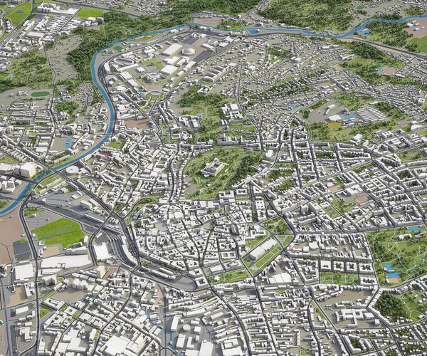 ArtStation - Brno - 3D city model | Resources