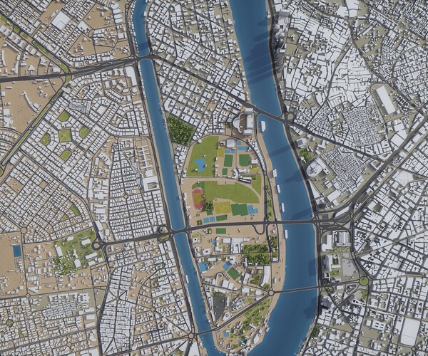 ArtStation - Cairo - 3D city model | Resources