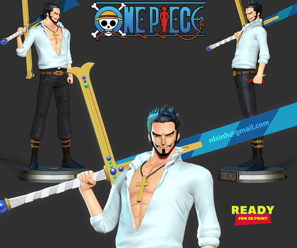 ArtStation - Dracule Mihawk - One Piece Fanart | Resources