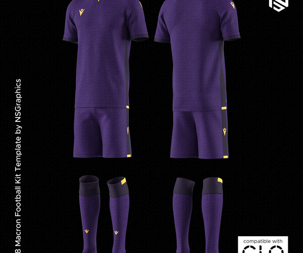 ArtStation - Macron Football Kit for CLO3D & Marvelous Designer | Resources