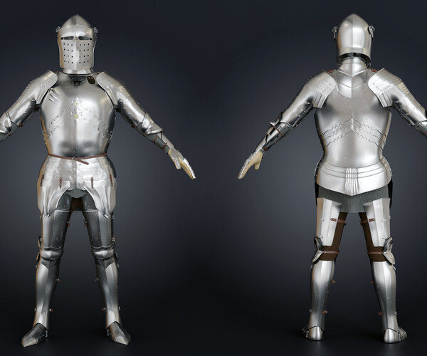 ArtStation - Composed Armor + Sword + Shield / Daz3D / .blend .fbx .obj ...
