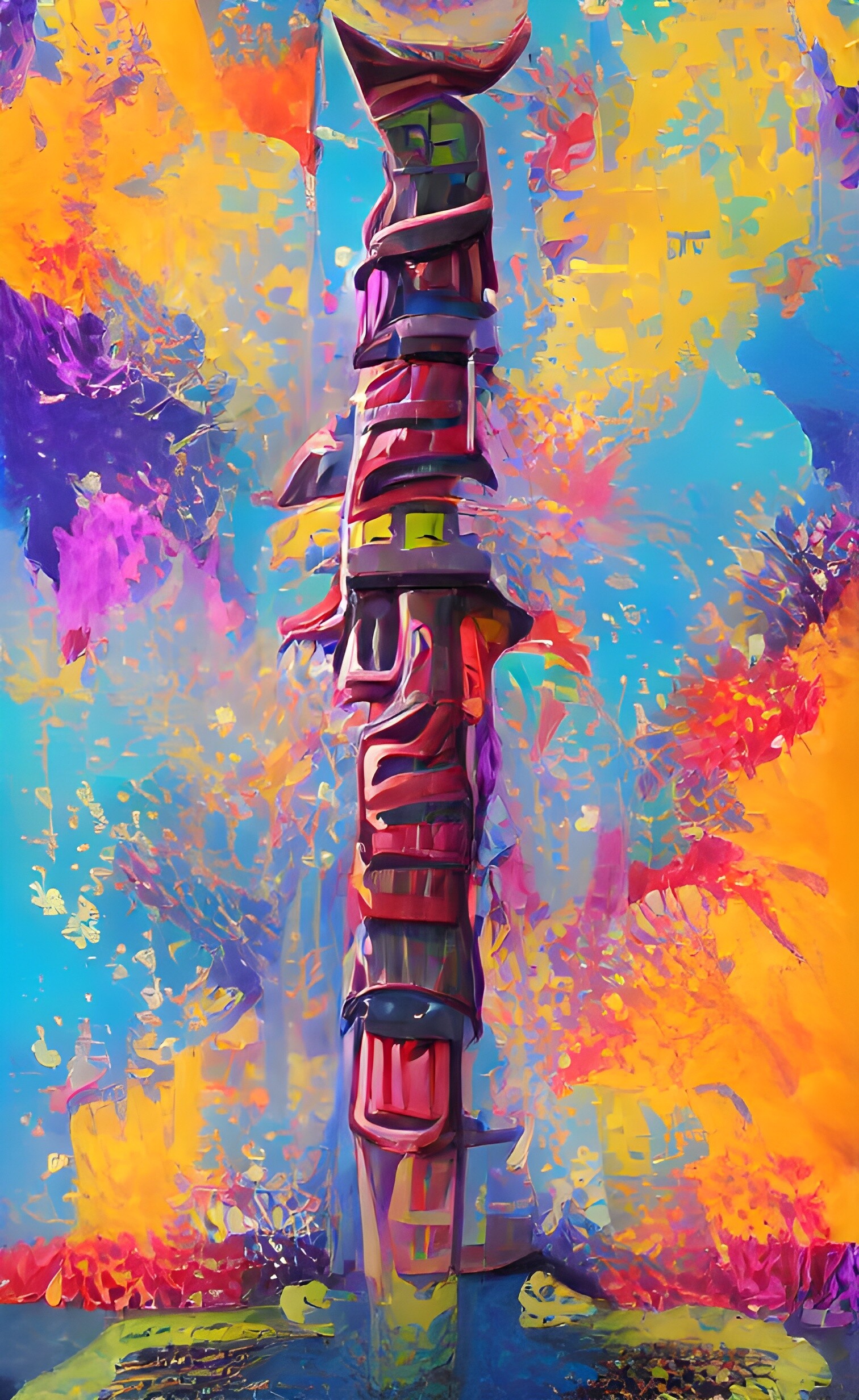 ArtStation - Totem Tribal 1000 Background pack | Artworks