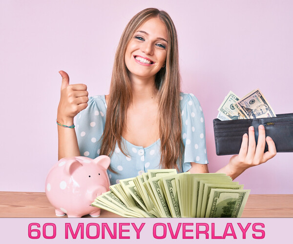 ArtStation - 60 Money Overlays PNG, Photoshop Overlays, Cash Overlays ...