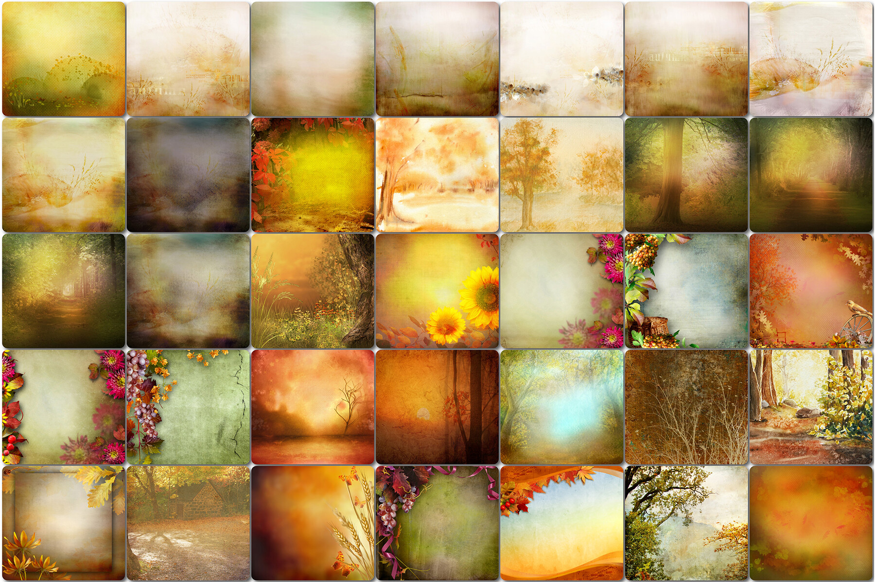 ArtStation - 70 Vintage Fall Papers, Autumn Printable, Scrapbooking ...